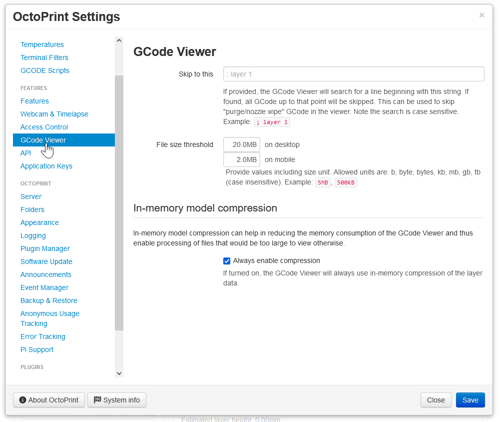 G-Code Viewer doesn't show a lot of extrusions · Issue #4594 · OctoPrint/OctoPrint · GitHub
