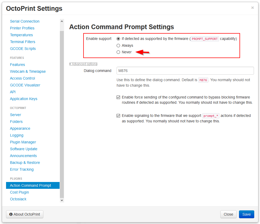 Hide message from your printer box · Issue #3171 · OctoPrint/OctoPrint · GitHub