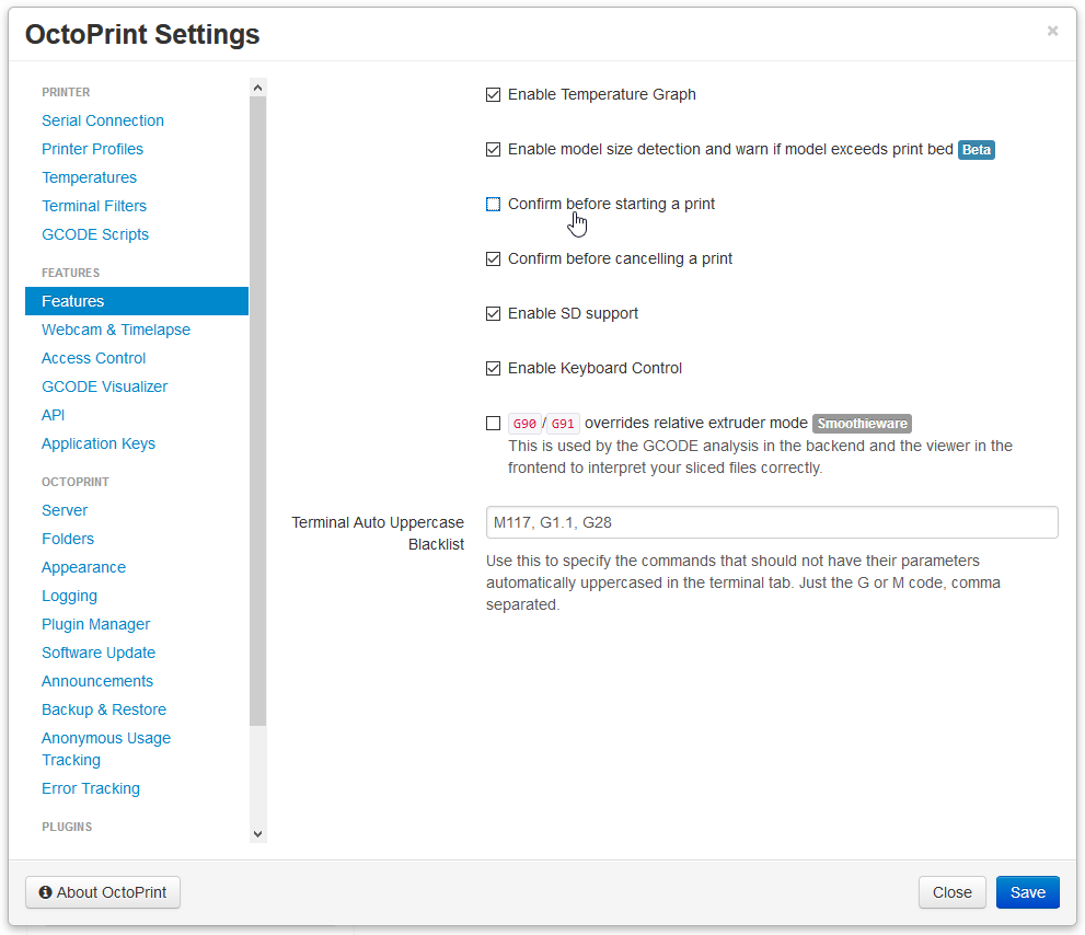 [Request] Don't allow a print to be started by keyboard only/github like confirmation · Issue ...