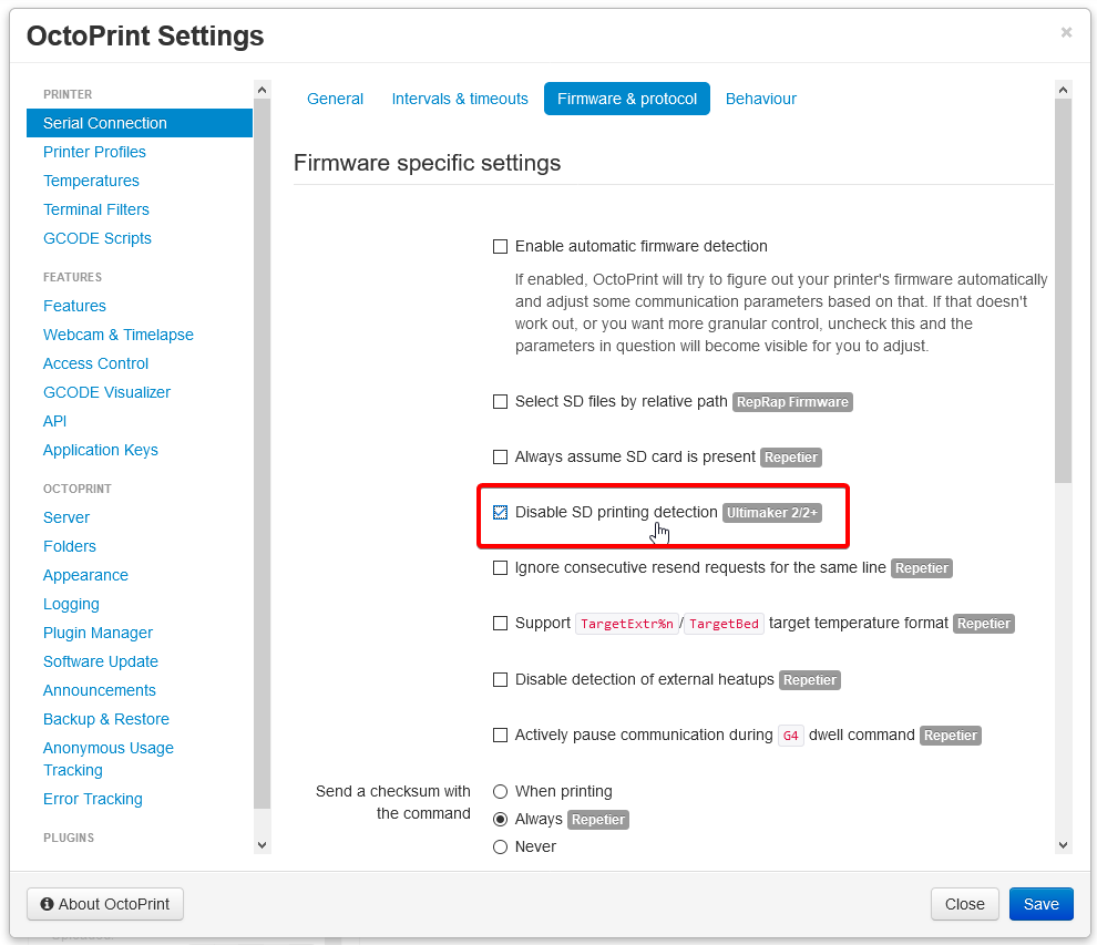 [Request] Ability to disable SD printing detection to work around weird ...