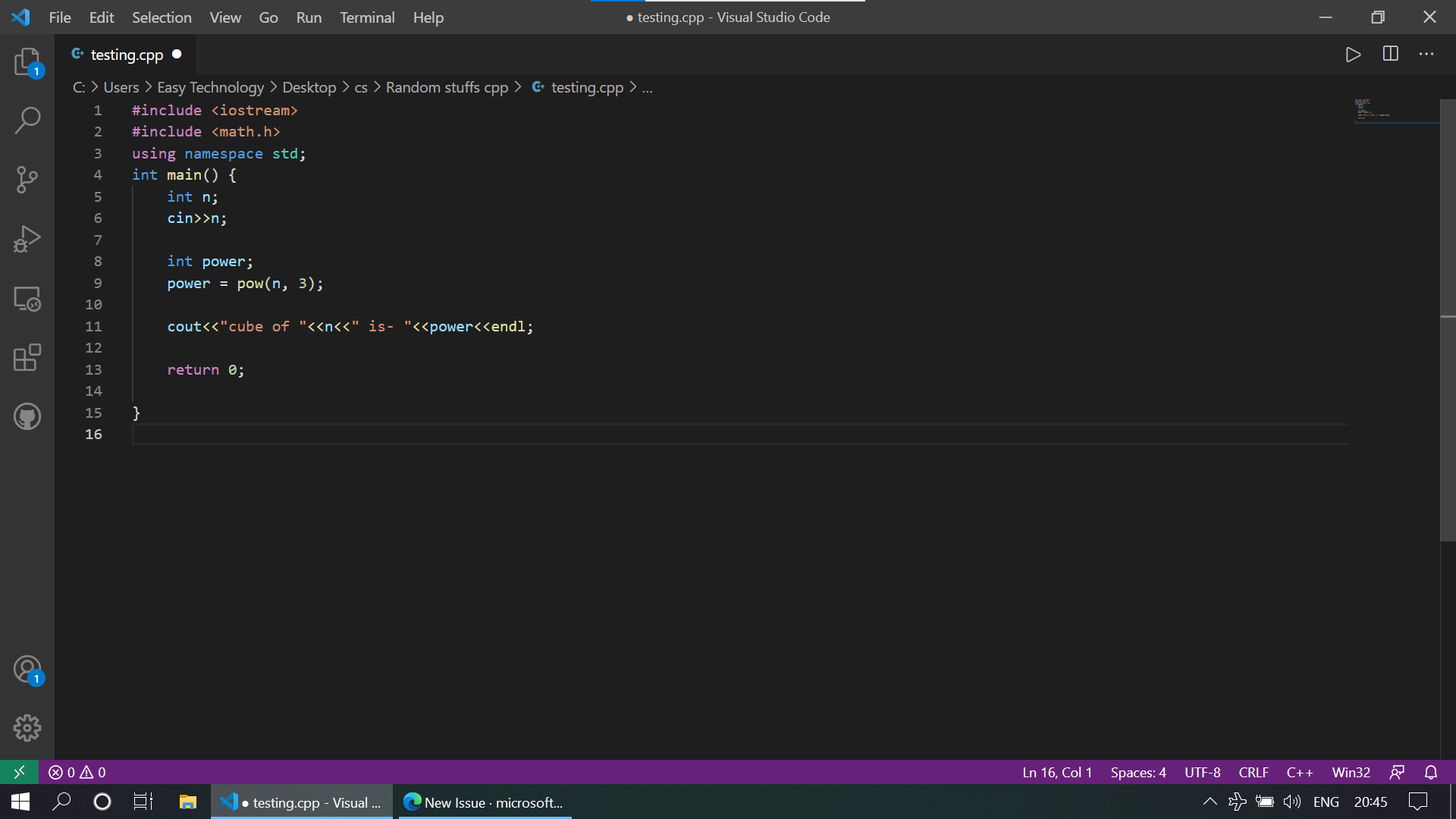 Its Showing The Cube Of 5 Is 124 · Issue 122934 · Microsoftvscode · Github