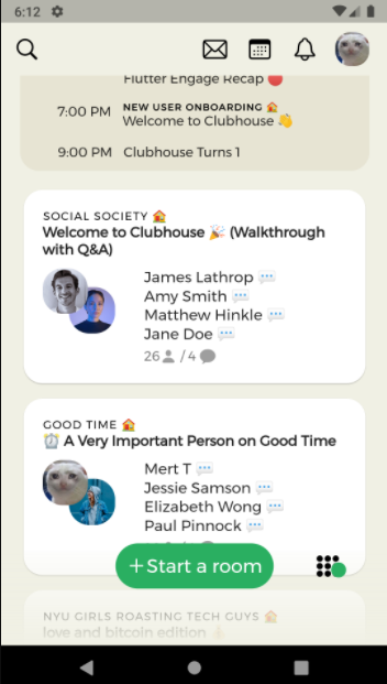 GitHub - mert-t/Clubhouse-UI: Clubhouse UI with flutter