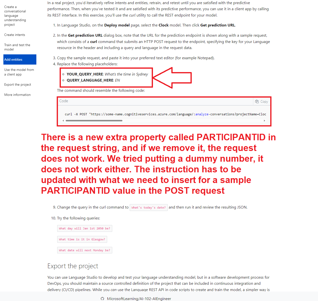 Lab 9b - Language Understanding (Preview) · Issue #157 · MicrosoftLearning/AI-102-AIEngineer ...