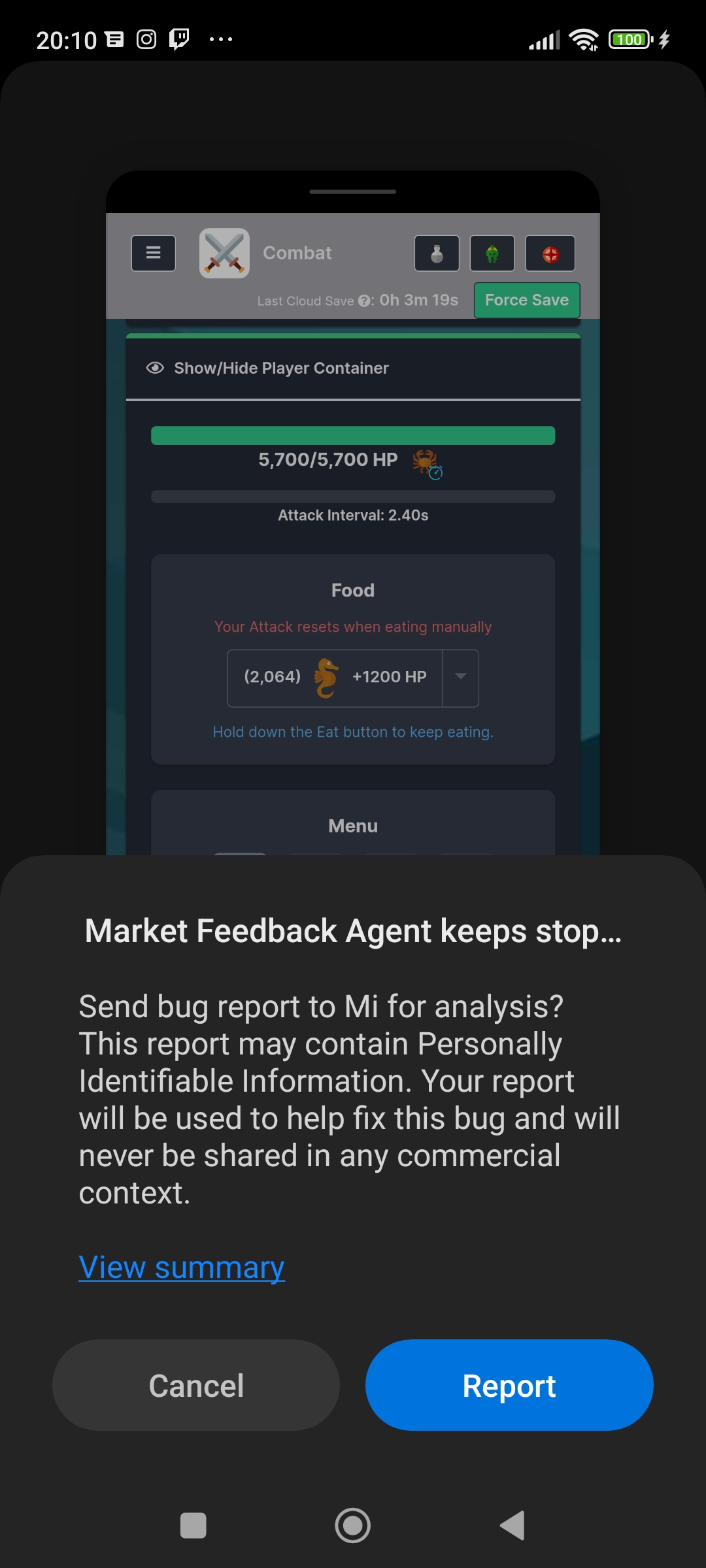 [Bug]: Market Feedback Agent keeps stopping/Android app freezing · Issue #2806 · MelvorIdle ...