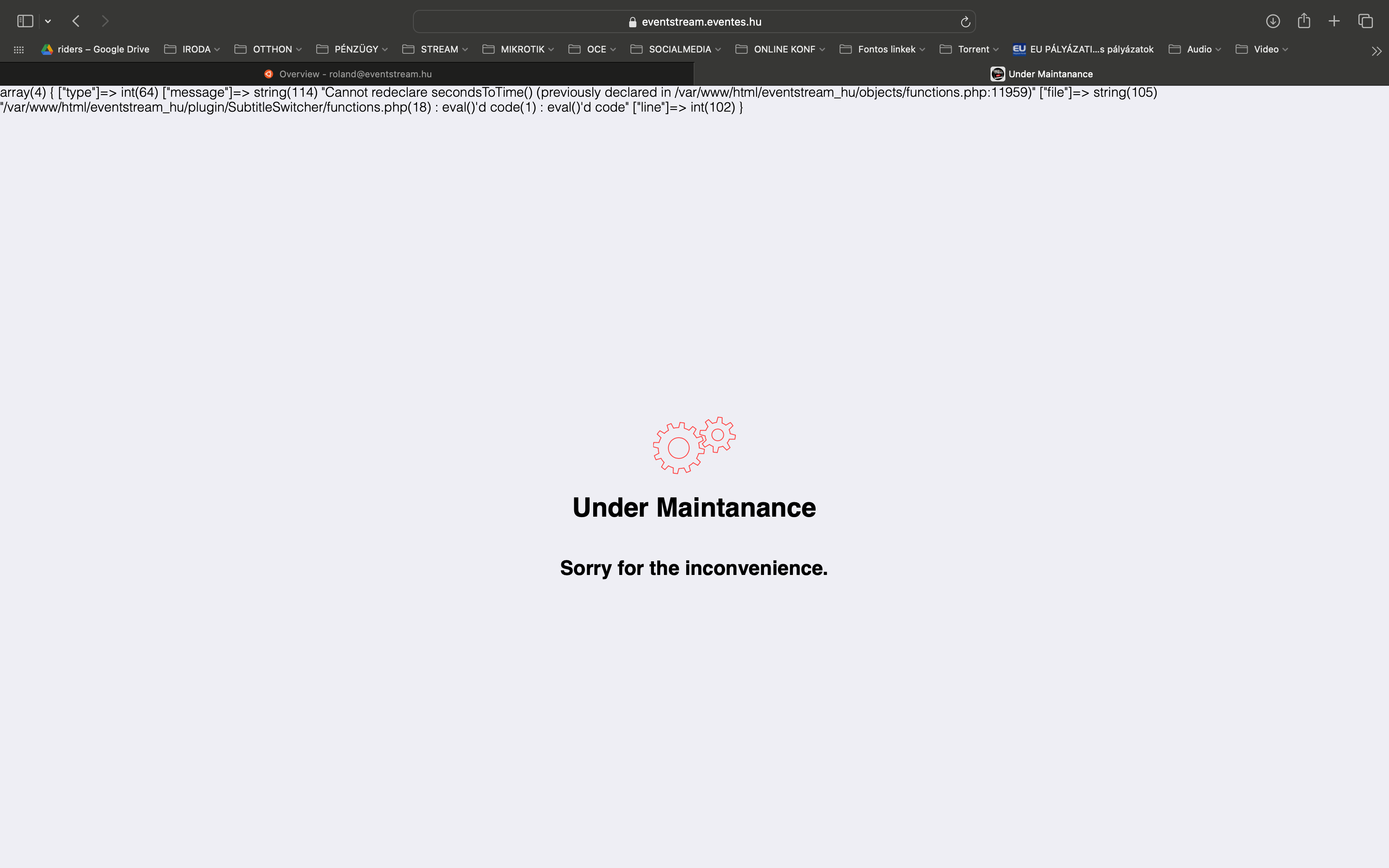 Under Maintanance ??? · Issue #8550 · WWBN/AVideo · GitHub