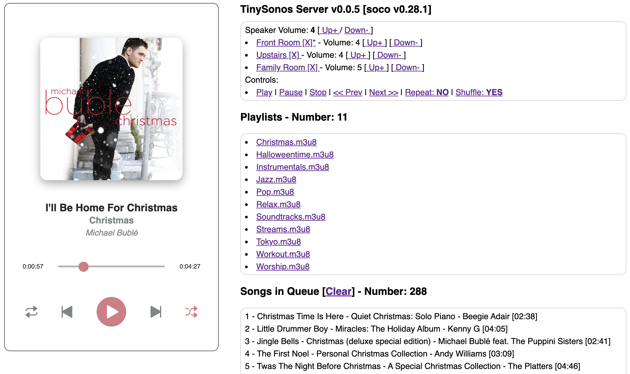 GitHub - jasonacox/TinySonos: Simple web service to control Sonos speakers and play files from ...
