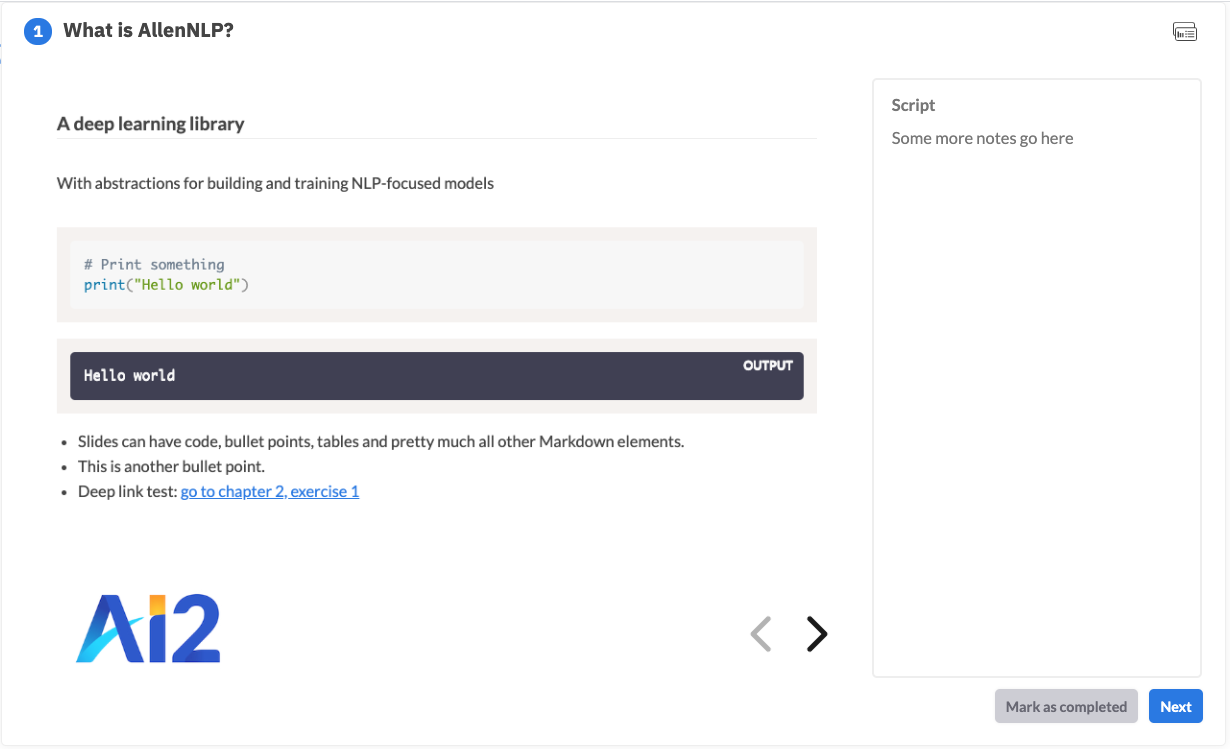 Remove slide functionality · Issue #25 · allenai/allennlp-guide · GitHub