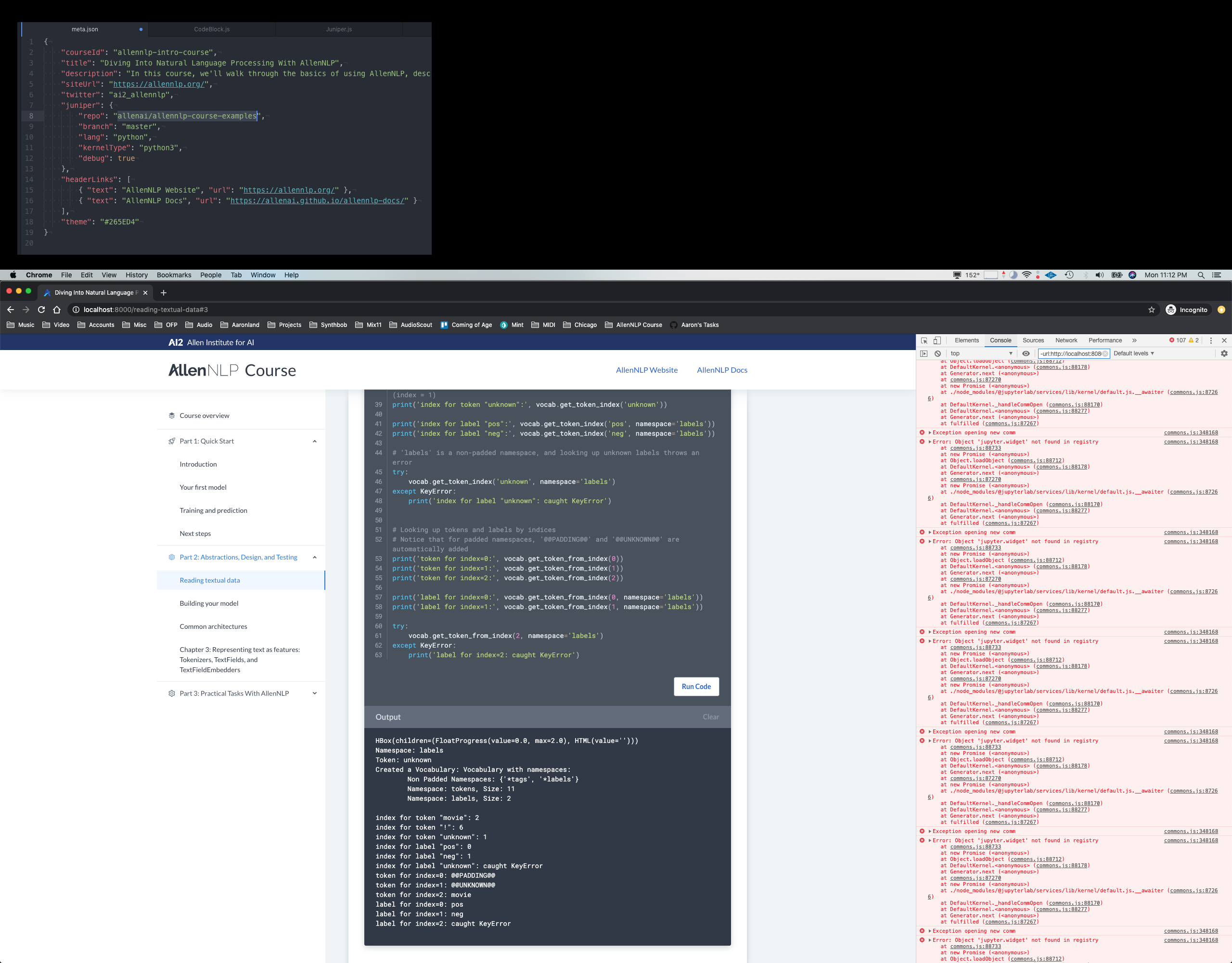 Weird `HBox(...)` line showing up in Juniper output · Issue #76 · allenai/allennlp-guide · GitHub