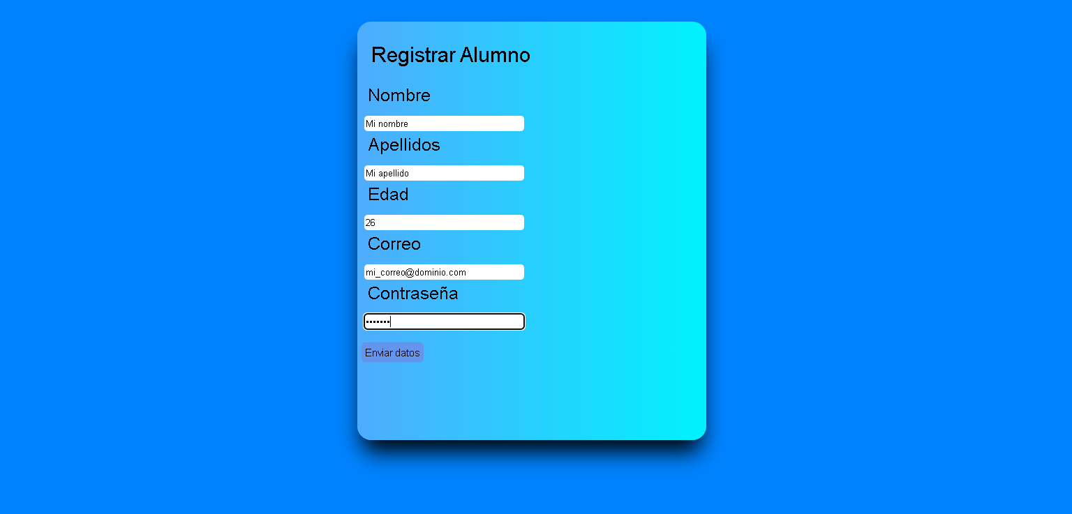 GitHub - Julio-Estudillo/Mi-primer-formulario-utilizando-PHP: Formulario sencillo que registra a ...