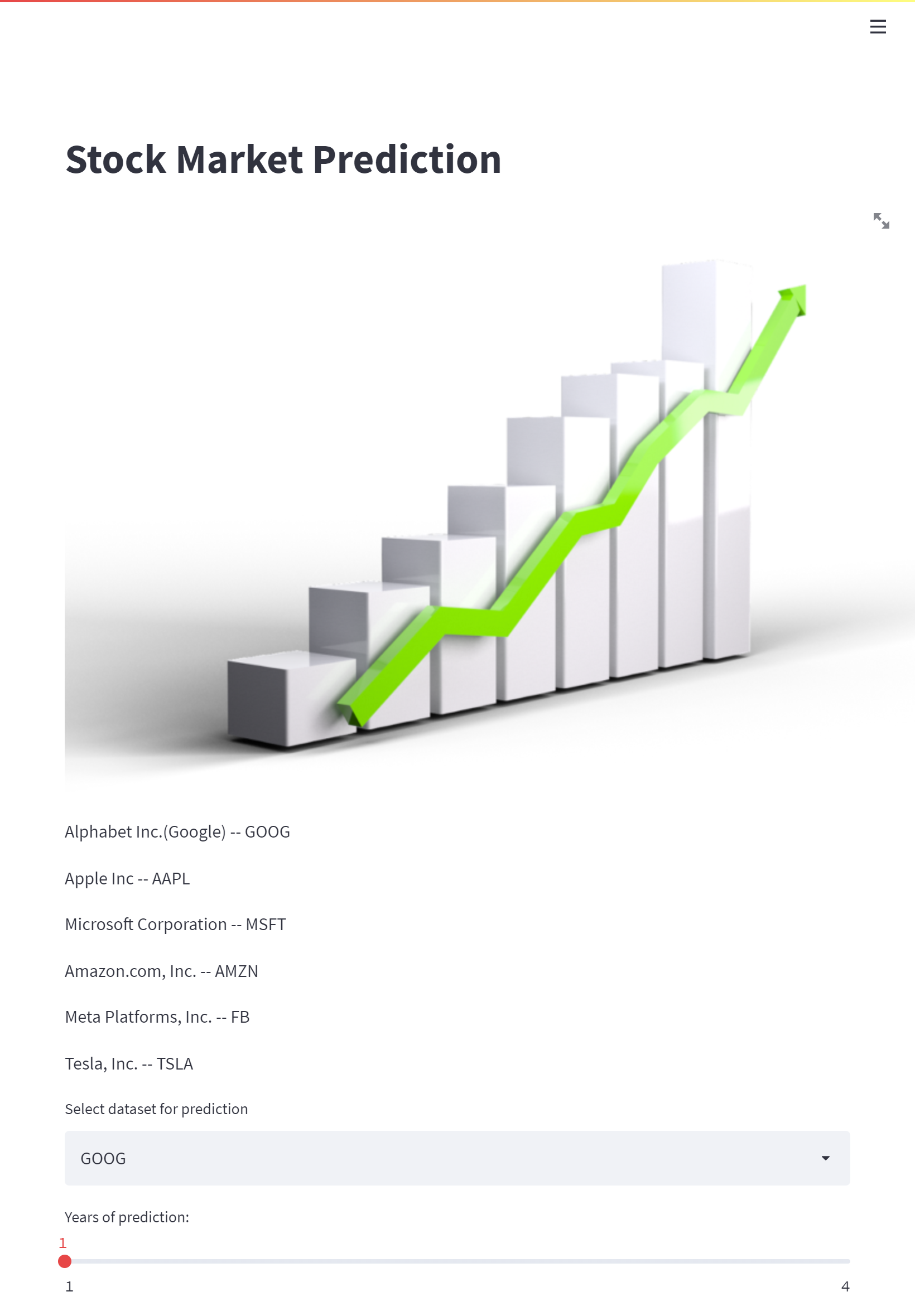 GitHub - padmachandana/Stock-Market-Prediction: A web app that predicts ...