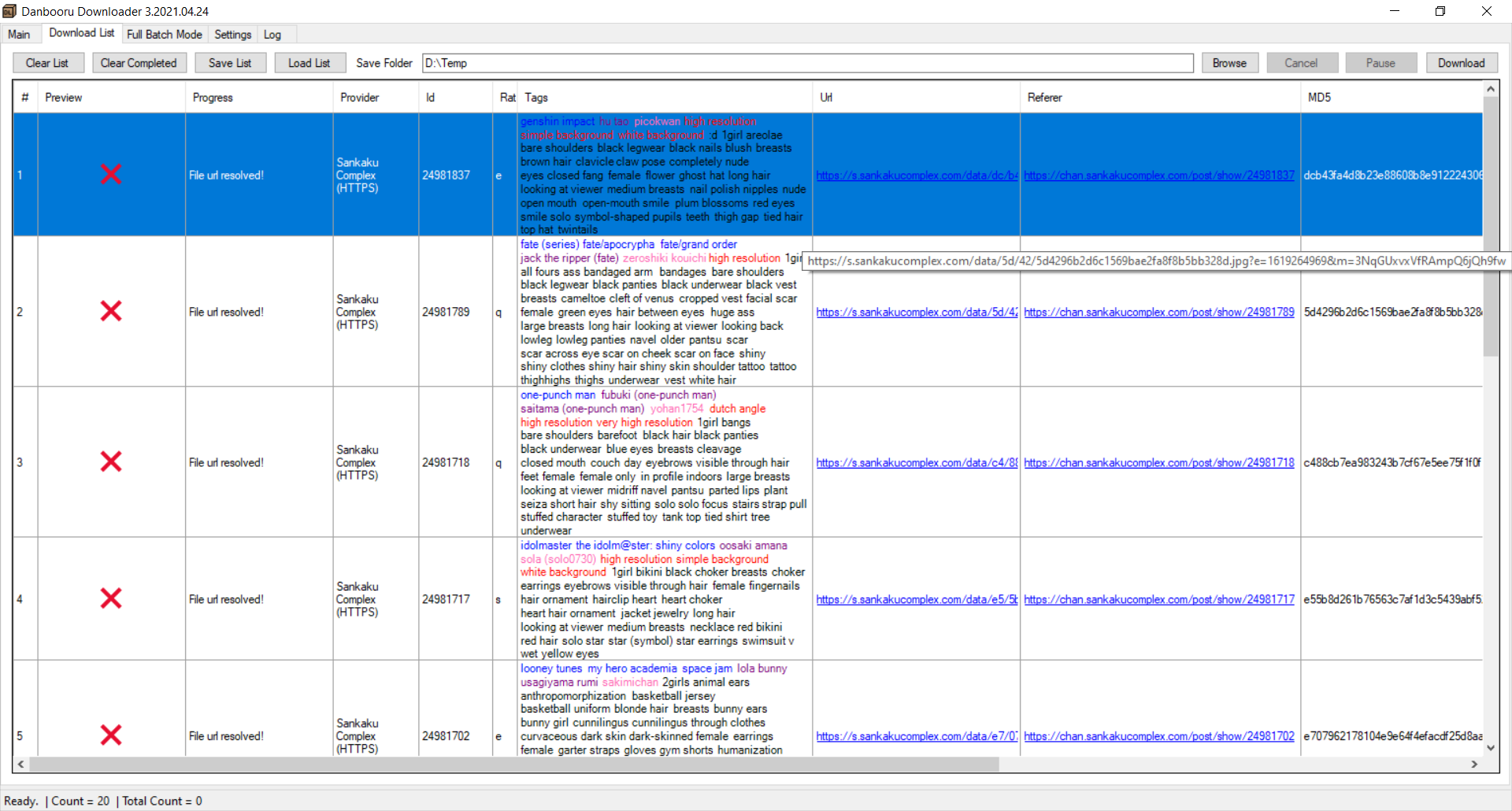 Sankaku Download Error · Issue #236 · Nandaka/DanbooruDownloader · GitHub