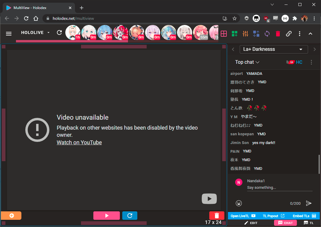 [Feature] Handling when the stream doesn't allow embedding · Issue #477 · HolodexNet/Holodex ...