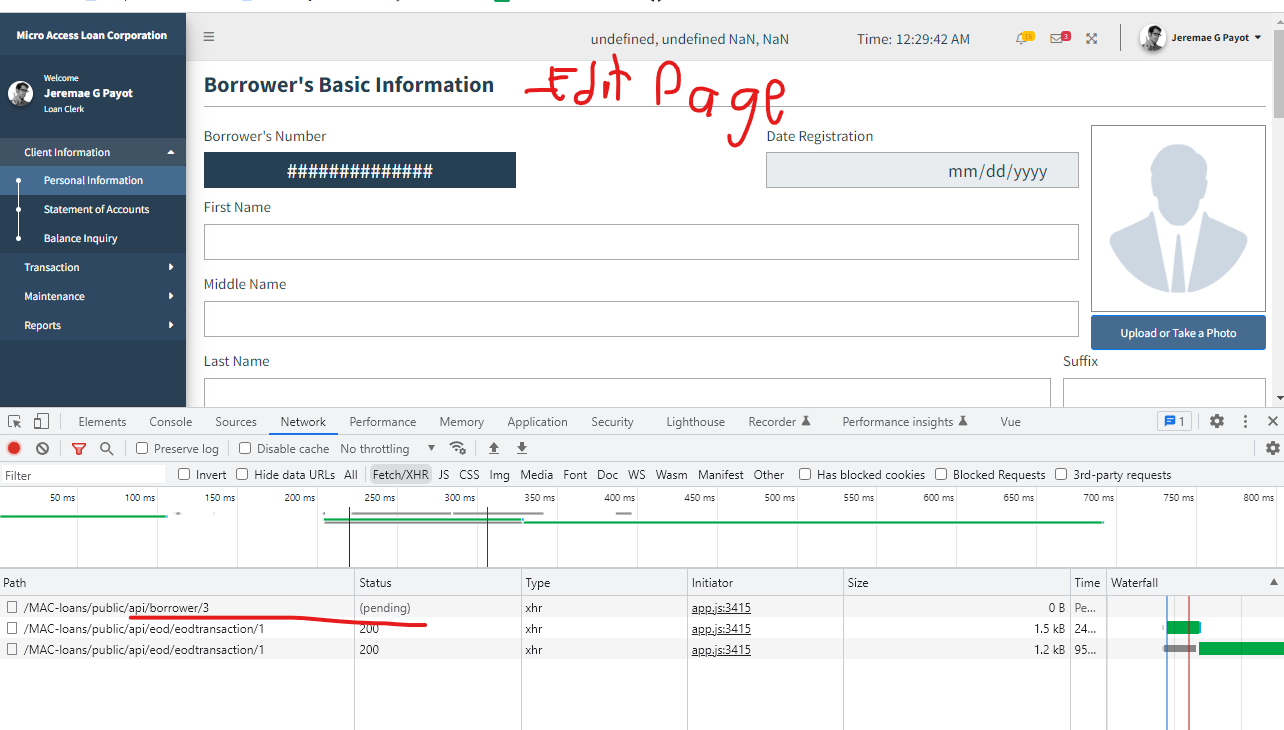 Add Loading Screen - Personal Information and Edit Information Page · Issue #366 · engtech ...