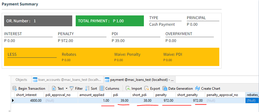 Repayment Error - Incorrect ang gisend na value PDI and Penalty (Frontend) · Issue #378 ...