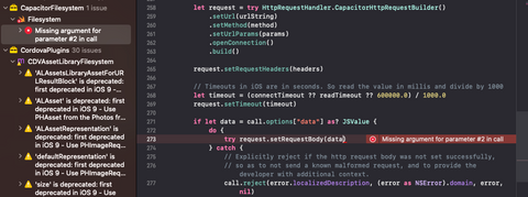 Missing argument for parameter #2 in call - FileSystem Plugin · Issue #1682 · ionic-team ...