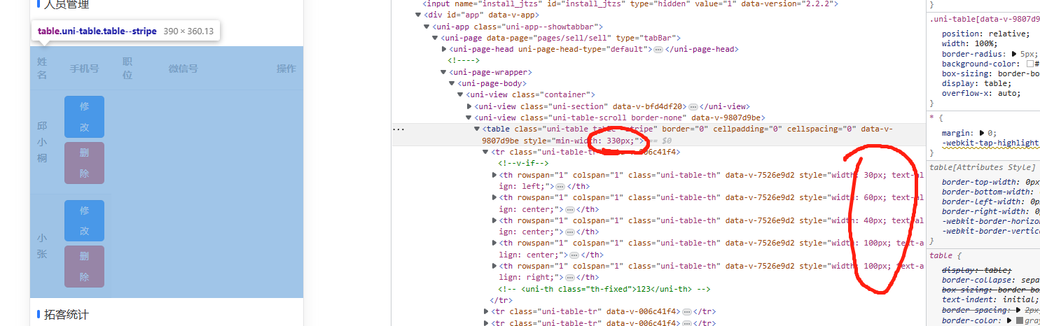 uni-table 无法修改 min-width · Issue #736 · dcloudio/uni-ui · GitHub