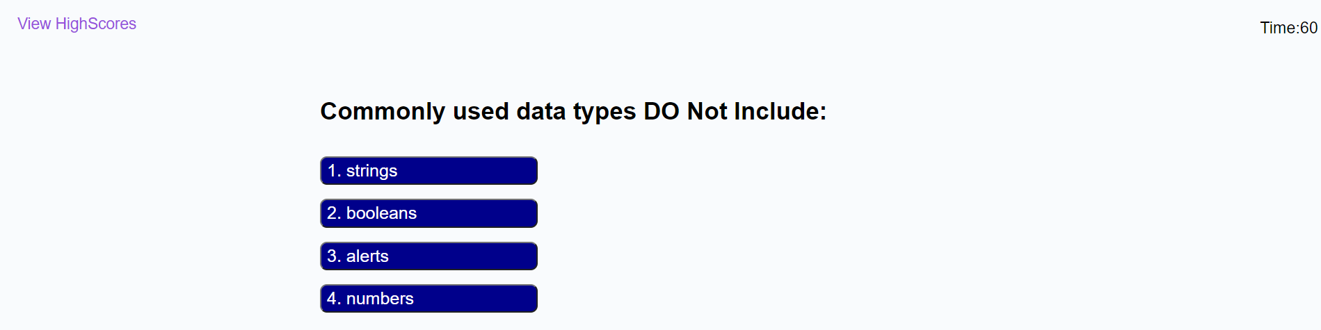 GitHub - adamgmcfadden/codeQuiz: A website that takes a user through a set of multiple choice ...