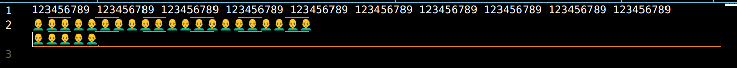 Emoji width calculated incorrectly for line wrapping when ZWJ are used ...