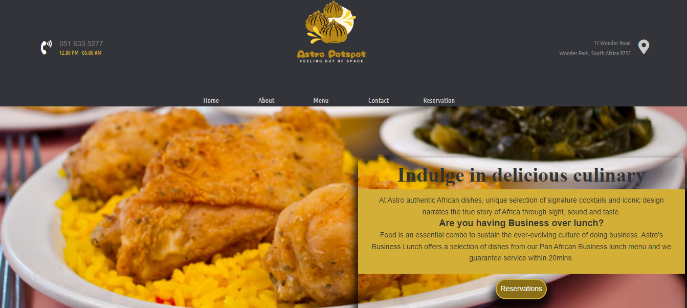 GitHub - MolebohengMakhapha/Astro-Potspot: Mockup website created with ...
