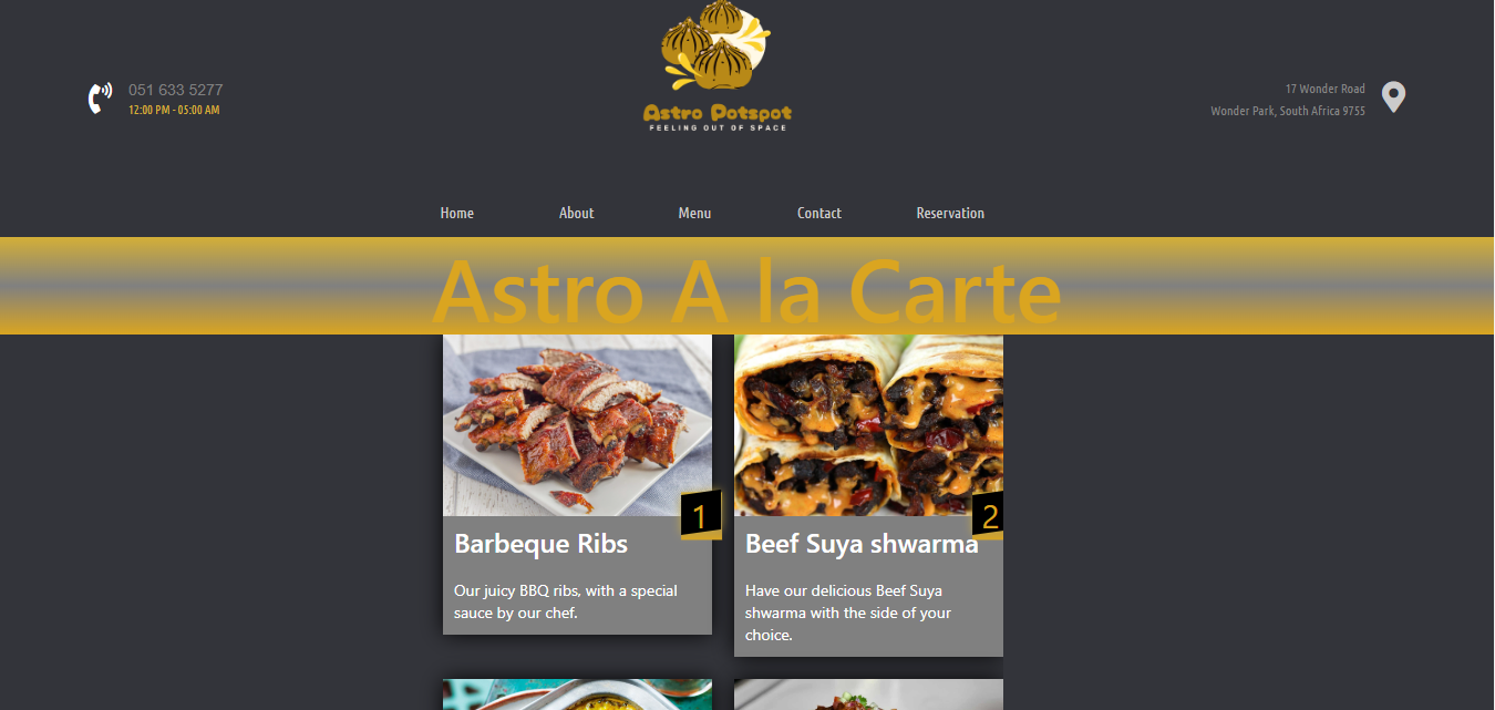 GitHub - MolebohengMakhapha/Astro-Potspot: Mockup website created with ...
