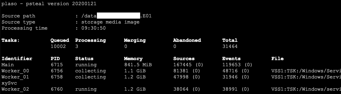 psteal progress / status · Issue #3151 · log2timeline/plaso · GitHub