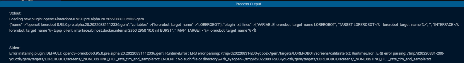 Comments in telemetry screen configuration files do not prevent ERB code from being evaluated ...