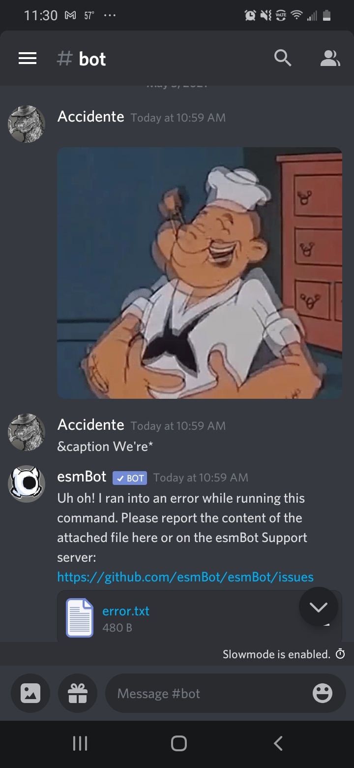 Esm bot wont caption gifs · Issue #110 · esmBot/esmBot · GitHub