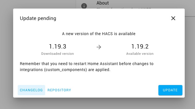 HACS not updating past 1.19.3 · Issue #2556 · hacs/integration · GitHub