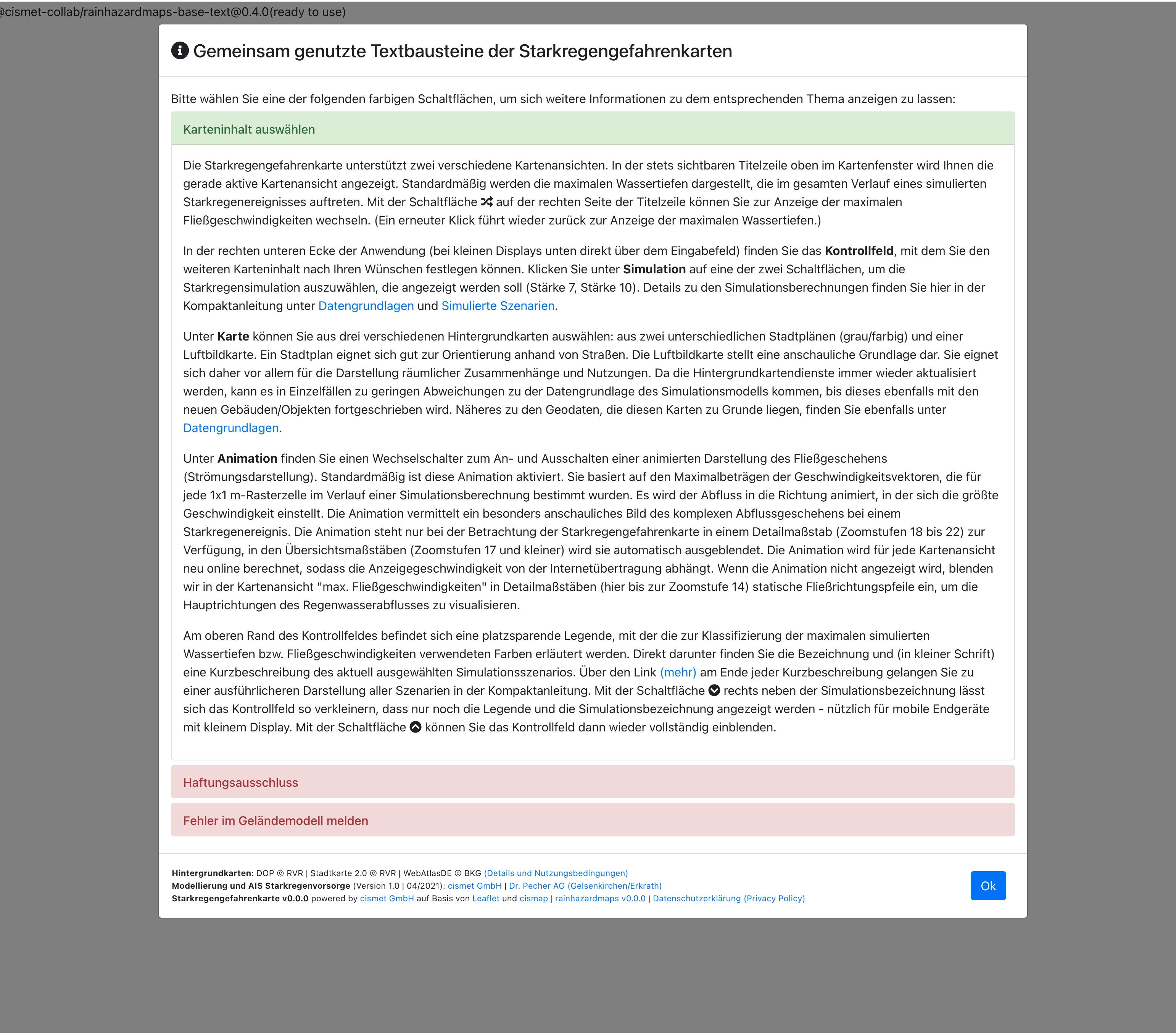 GitHub - cismet-collab/rainhazardmaps-base-texts: Base text components for the rainhazardmaps