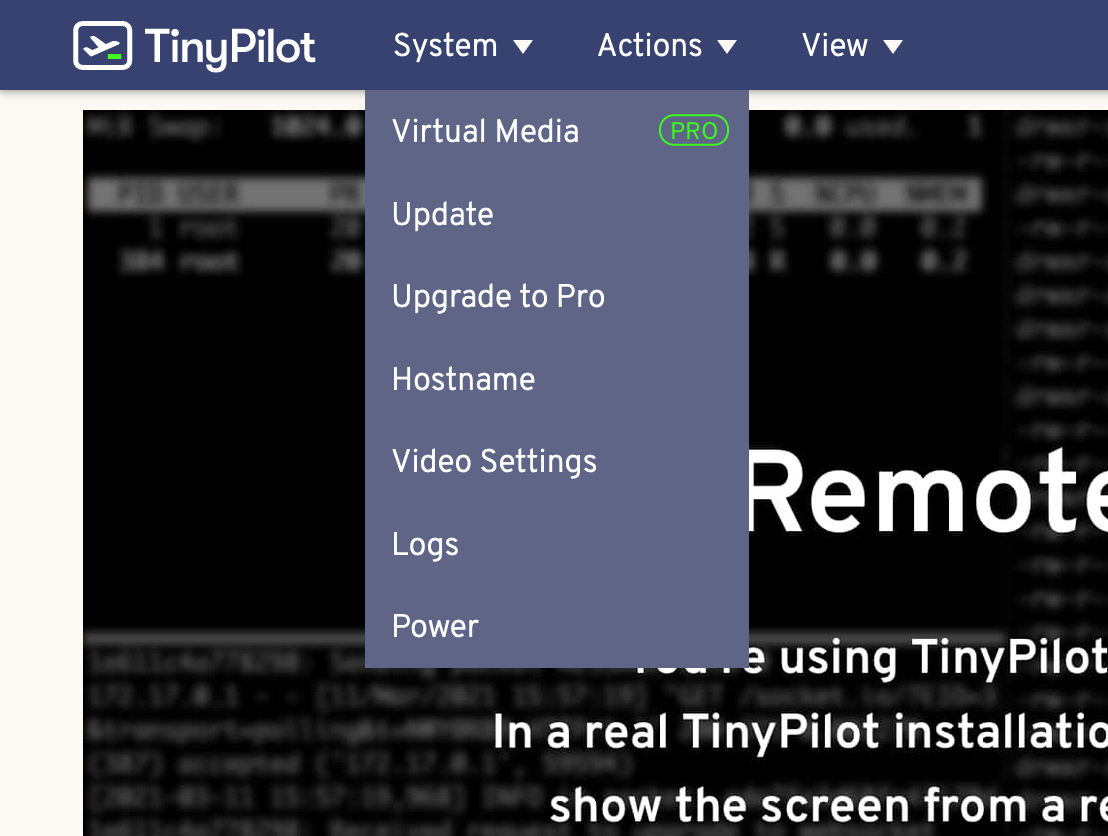 Label pro features as 'pro' · Issue #785 · tiny-pilot/tinypilot · GitHub