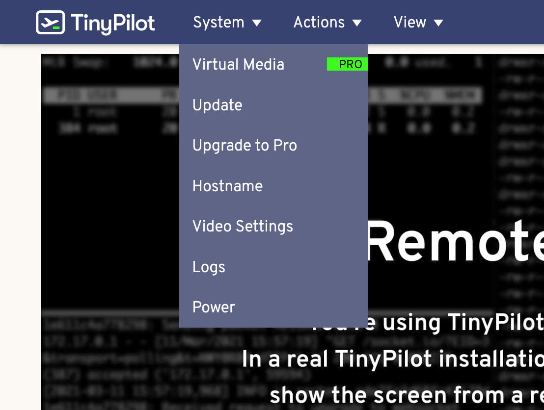 Label pro features as 'pro' · Issue #785 · tiny-pilot/tinypilot · GitHub