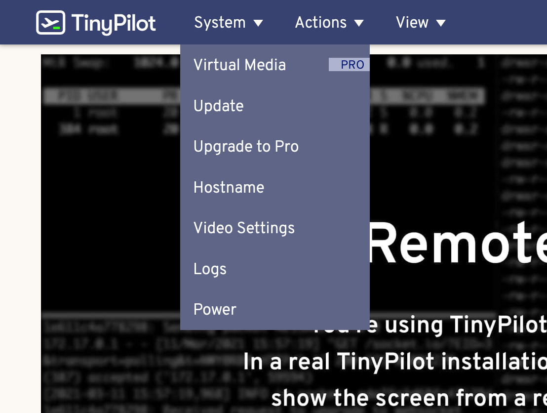 Label pro features as 'pro' · Issue #785 · tiny-pilot/tinypilot · GitHub