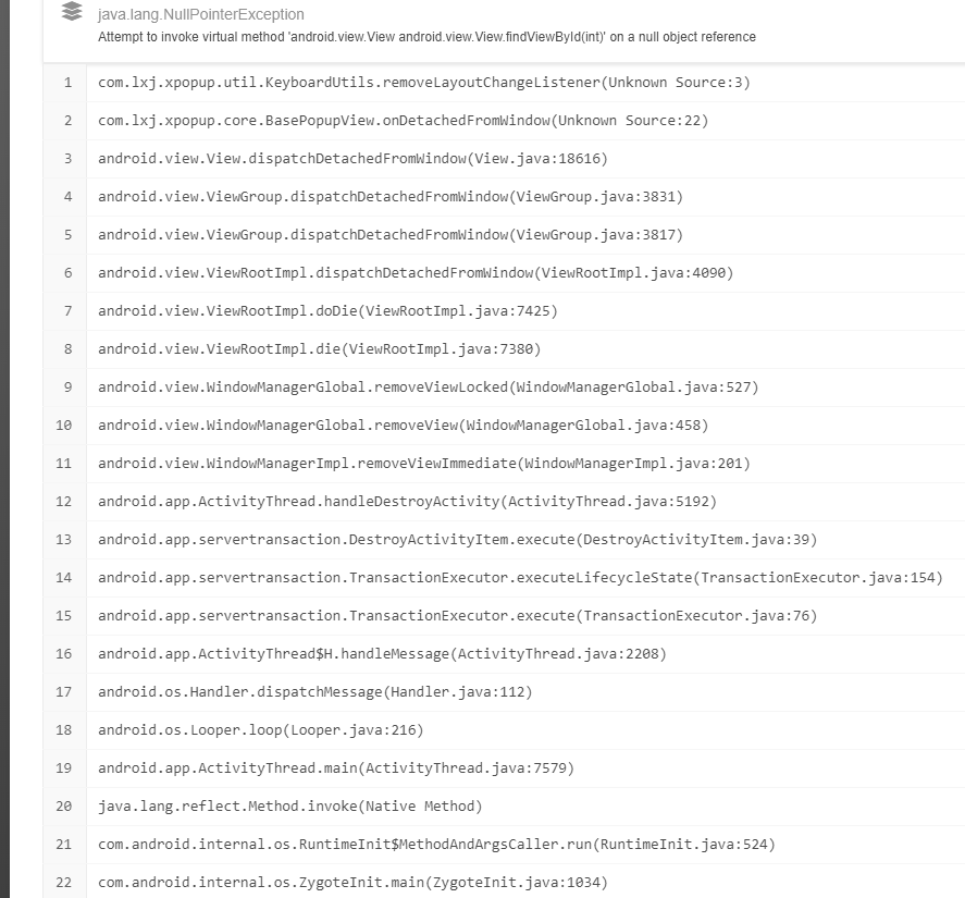 Npe · Issue 243 · Junixappxpopup · Github 