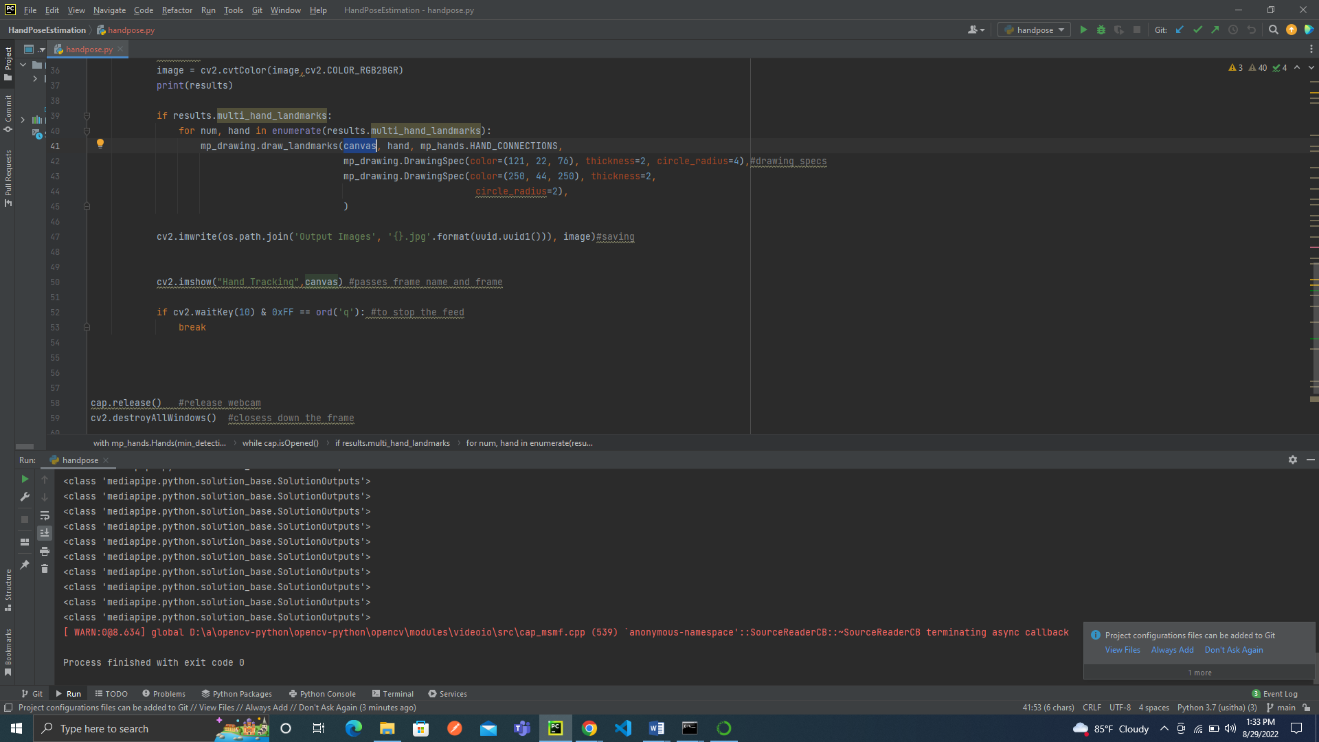 GitHub - Usitha5555/Hand-Recogntion-using-mediapipe-hands