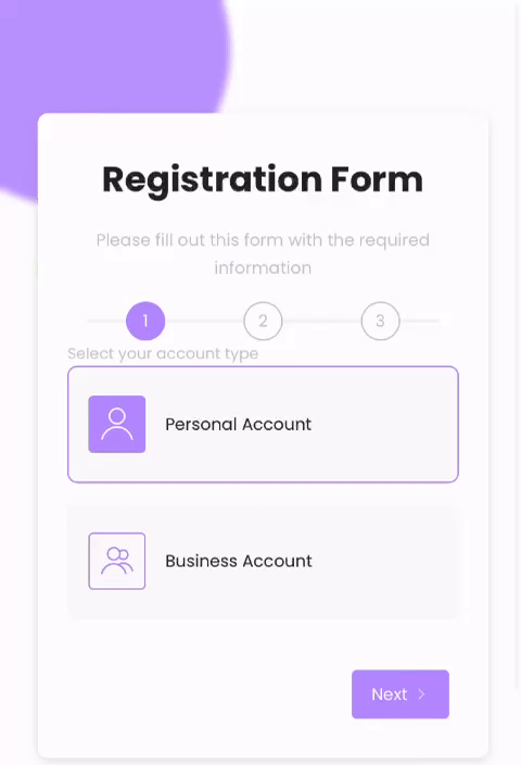 GitHub - colaresAmanda/multi-step-form: This is a registration form ...