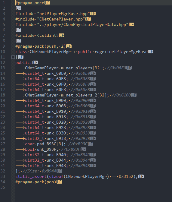 Enforce spaces / line ending in a commit checker · Issue #118 · Yimura/GTAV-Classes · GitHub