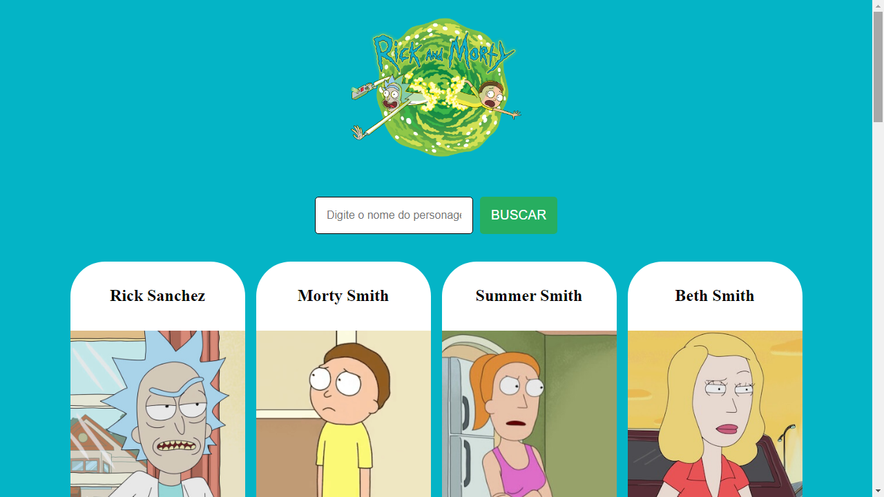 GitHub - PriscilaRoza/RickAndMorty: Blue na Prática, consumindo Api do Rick And Morty com ...