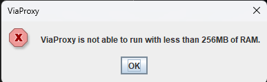 Cannot run with less than 256mb RAM · Issue #61 · ViaVersion/ViaProxy · GitHub