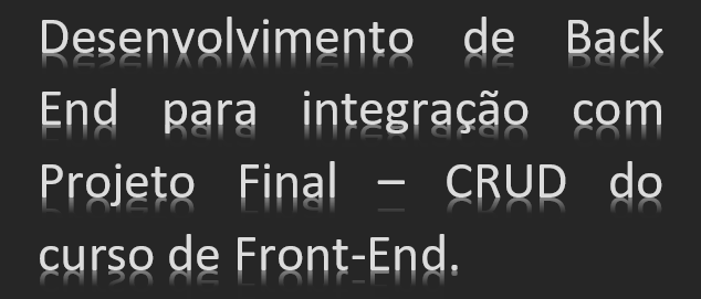 GitHub - Vitor-ext/Projeto-Back-End: Projeto Back-End