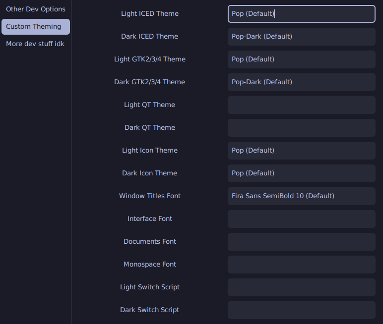 [Suggestions/Feature Requests] Application Theming, libunity integration, and other things ...