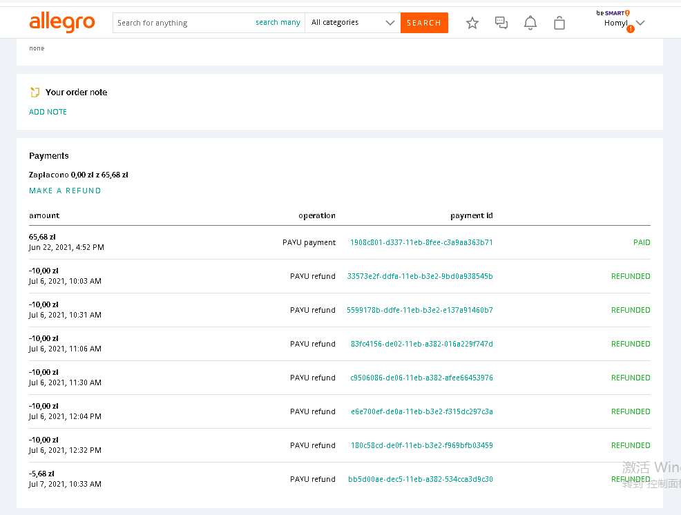 The bug for payment refund · Issue #4693 · allegro/allegro-api · GitHub