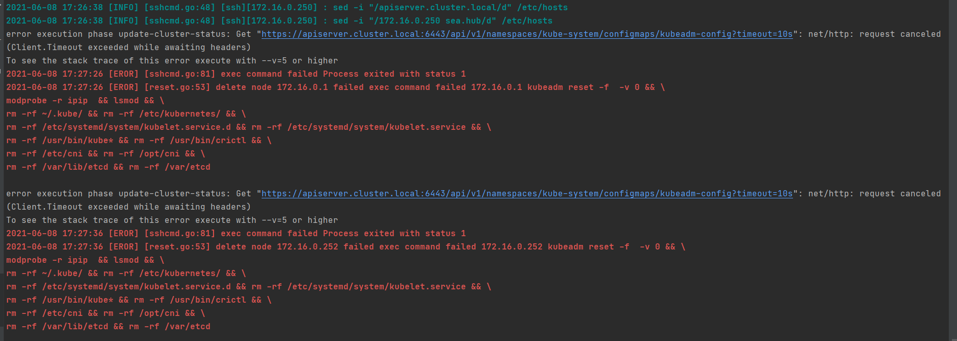 failed to clean up cluster at BAREMETAL mode · Issue #288 · sealerio/sealer · GitHub