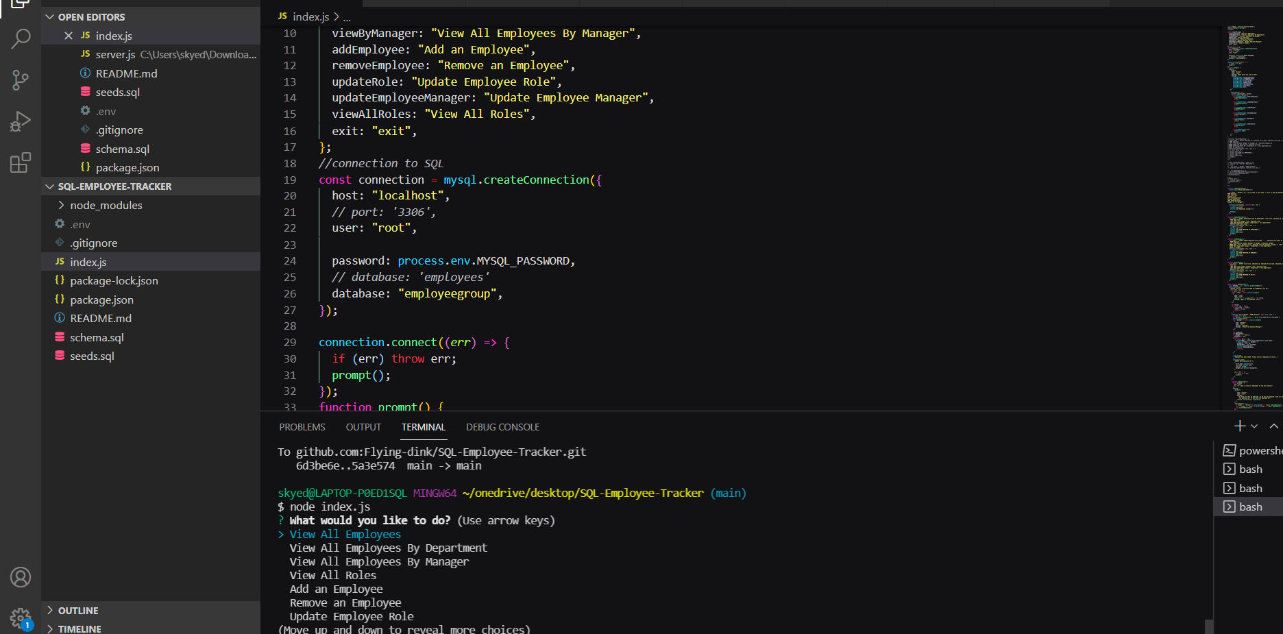 GitHub - Flying-dink/SQL-Employee-Tracker: A command-line application to manage a company's ...