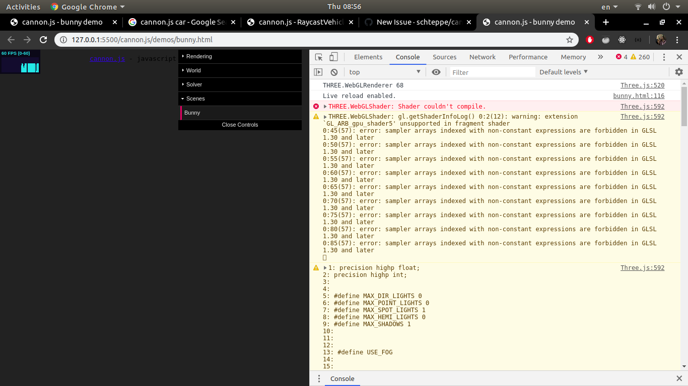 Demos don't work · Issue #442 · schteppe/cannon.js · GitHub