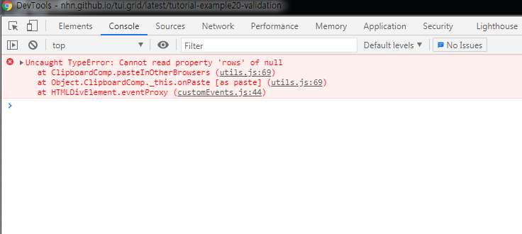 When using chrome, an error occurs when copying from excel to Tui grid. · Issue #1363 · nhn/tui ...