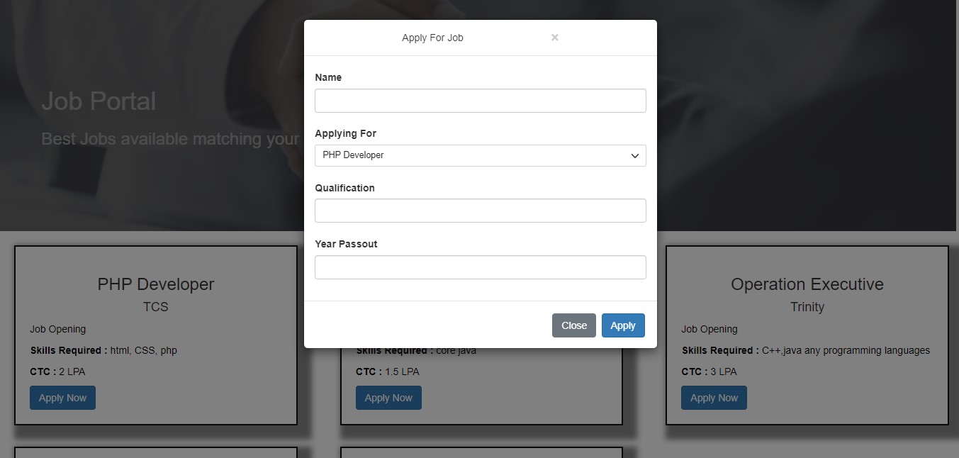 GitHub - prachijoshi0/Job-Portal-: An admin dashboard from where admin can post a job for the ...