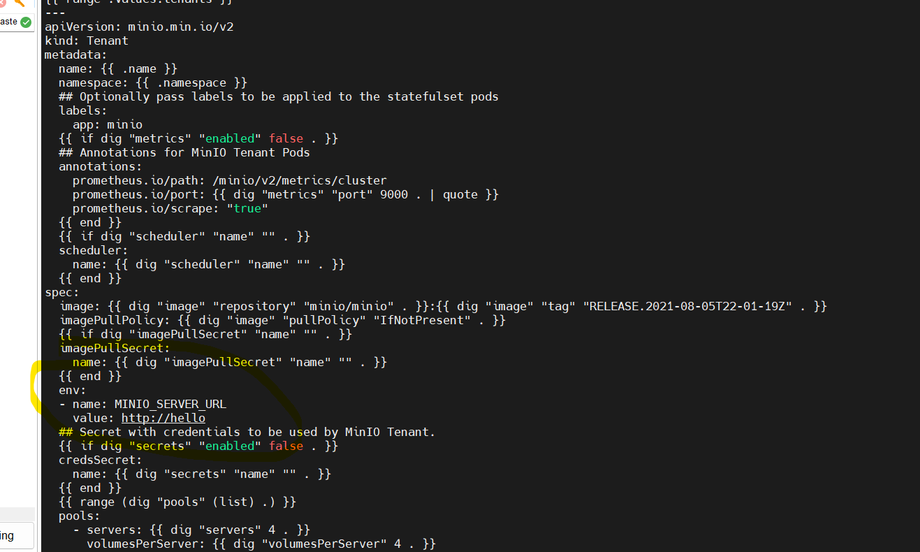 Unable To Override Minio Server Url In Minio Operator Deployed Via Helm Charts · Issue 1318