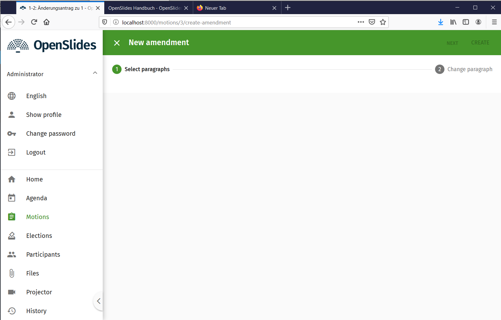 Selection of paragraphs does not work when amending amendments · Issue #5171 · OpenSlides ...