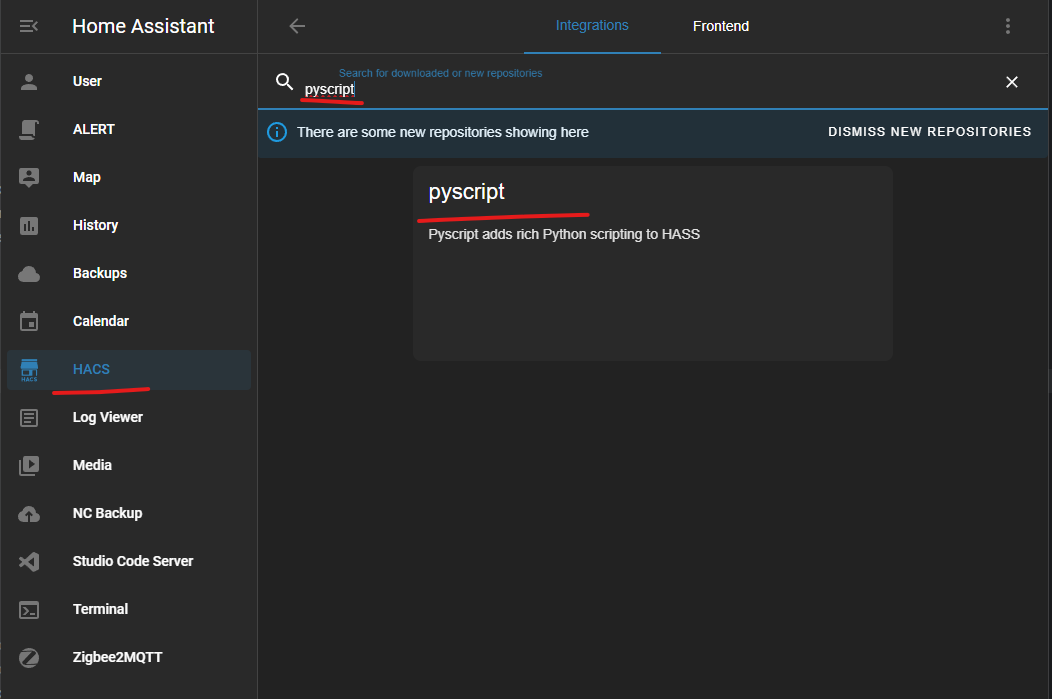 Not Available Under Intergrations · Issue 435 · Custom Components Pyscript · Github