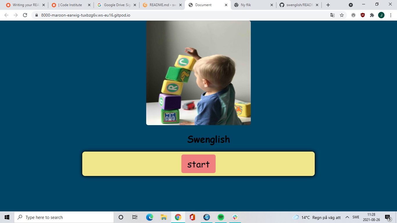 GitHub - Code-Institute-Submissions/swenglish-1: milestone_project_2
